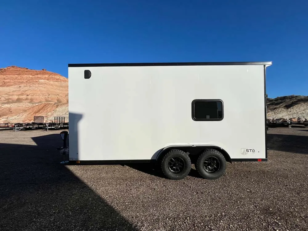 7.5 x 16 ATC STO 450 Cargo Trailer - Tandem - Polar White | Rimer's ...